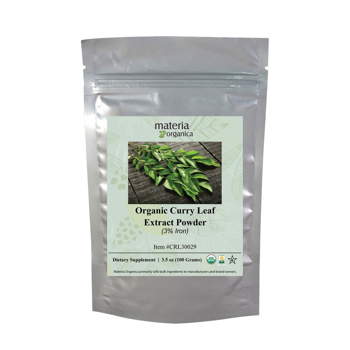 Curry Leaf Extract Powder, 3% Iron, Organic Item #CRL30029 (3.5 oz / 1 ...